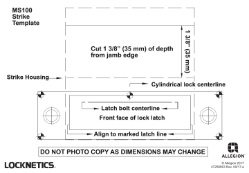 Locknetics MS100 Electric Strike Template | Manualzz