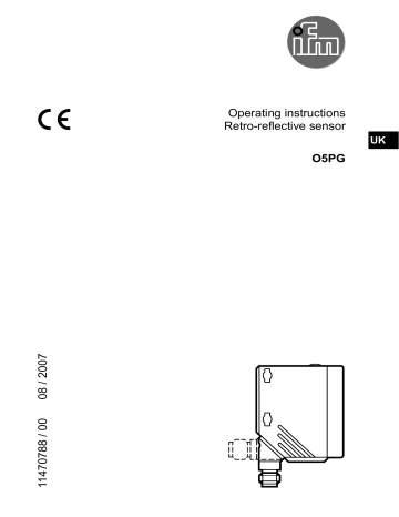 IFM O5G500 Retro-reflective sensor for the detection of transparent ...