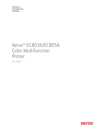 Xerox EC8036 / EC8056 Color Multifunction Printer User Guide | Manualzz