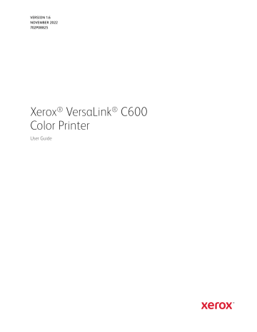 Xerox VersaLink C600 Printer User Guide | Manualzz