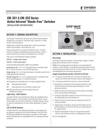 Camden CM-331 CM-332 Manual | Manualzz