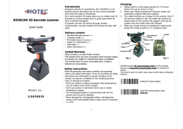 Riotec iLS6300JS Quick guide | Manualzz