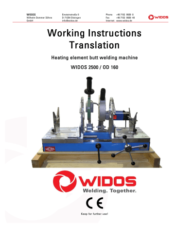 WIDOS 2500 Instructions | Manualzz
