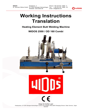 WIDOS 2500 combi Instructions | Manualzz