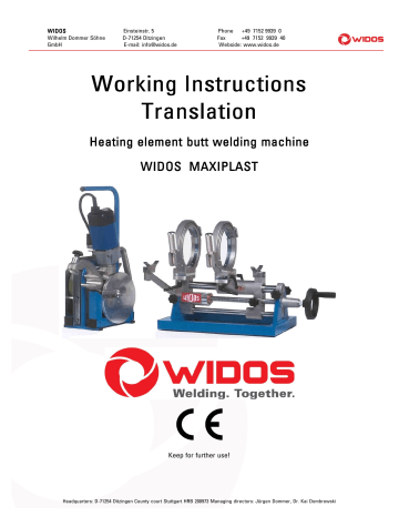 WIDOS Maxiplast Instructions | Manualzz