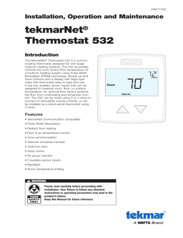 tekmar 532 Installation Instructions | Manualzz