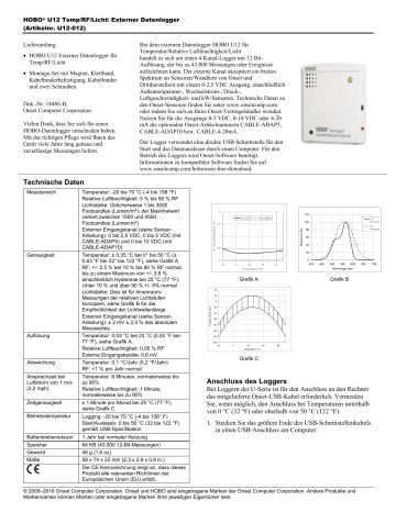 HOBO U12-012 U12 Temp/RH/Light External Data Logger User's manual ...