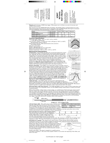 HOBO H08-00x-02 H8 Family Data Loggers User's manual | Manualzz