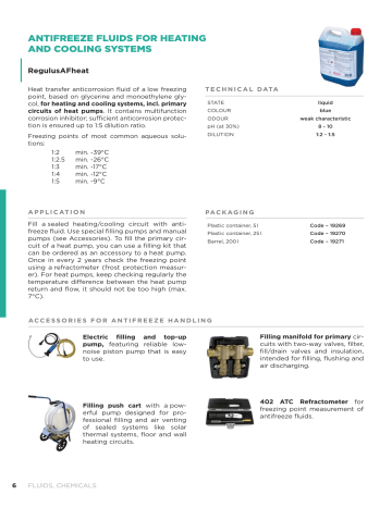 Regulus AFheat Antifreeze Fluid Product sheet | Manualzz