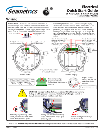 Seametrics iMAG 4700r/AG3000r – DC Flow Meter Quick Start Guide | Manualzz