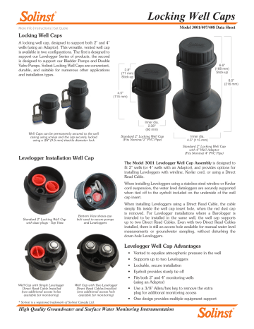 Solinst 3001 Well Caps Datasheet | Manualzz