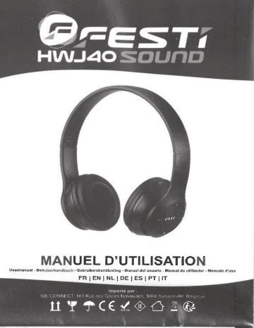 FESTI SOUND HWJ 40R Cuffia bluetooth 5.0 用户手册 | Manualzz
