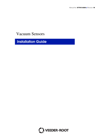 Veeder-Root Vacuum Sensors Installation Guide | Manualzz