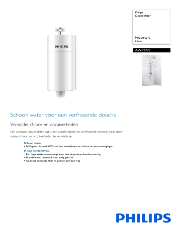 Philips AWP1775/10 Douchefilter Productdataset | Manualzz