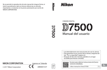 Nikon D7500 Manual de usuario | Manualzz