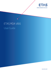 ETAS MDA - Manual, installation Guide, Getting started guide