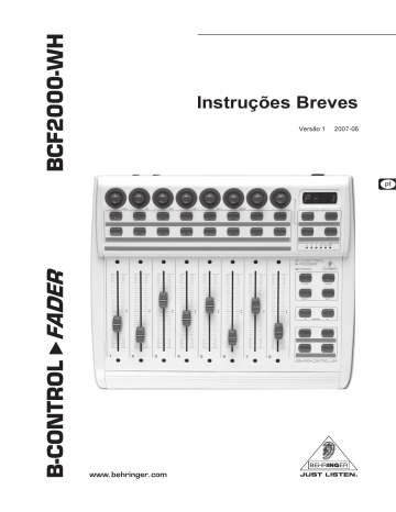 Behringer BCF2000-WH Controller Manual do proprietário | Manualzz