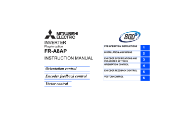 Encoder specification / terminating resistor switch setting. Mitsubishi ...