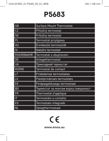 Emos P5683 Thermostat Mode d'emploi | Manualzz