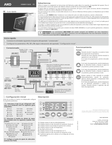 AKO Electronic expansion valve controller Quick guide | Manualzz