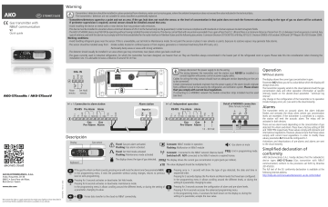AKO Gas transmitter Quick guide | Manualzz