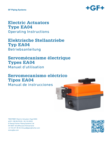 GF Electrical Actuator Unit Type EA 04 Instruction manual | Manualzz
