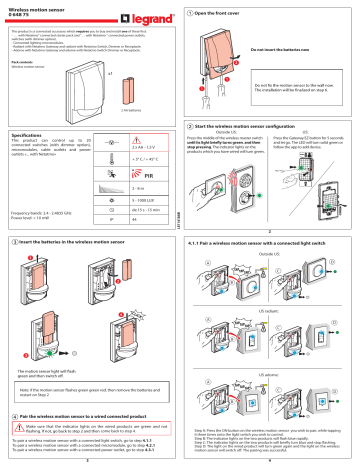 Legrand Netatmo Wireless Motion Sensor Installation Instructions | Manualzz