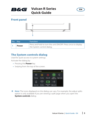 B&G Vulcan R Series Quick Start Guide | Manualzz