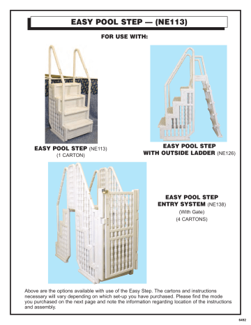 Blue Wave NE126 Easy Pool Step Manual | Manualzz