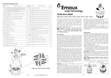 Emaux MFV Series Filter User Manual | Manualzz