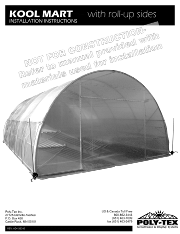 Poly Installation. POLY-TEX Kool Mart Roll-Up Sides | Manualzz