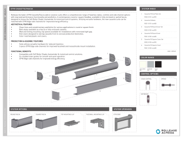 Rollease Acmeda CF90 Cassette/Fascia Quick Reference Guide | Manualzz