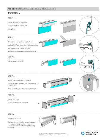 Rollease Acmeda P95 Semi Cassette Installation Manual | Manualzz
