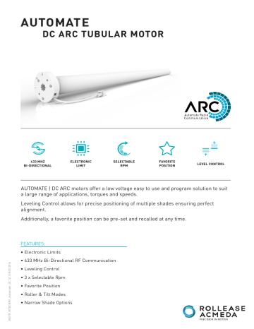Rollease Acmeda Automate DCRF 0.2 Instructions | Manualzz