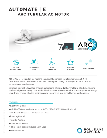 Rollease Acmeda Automate ACRF 15 Instructions | Manualzz