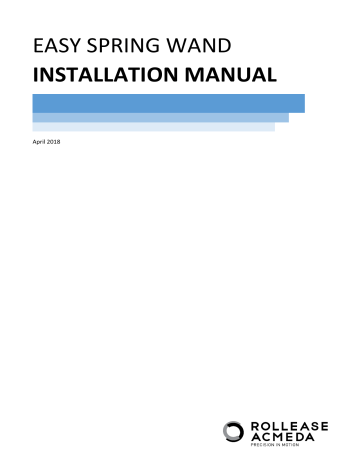 Rollease Acmeda Easy Spring Wand Installation Manual | Manualzz