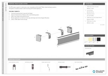 Rollease Acmeda Valance FRS80 Quick Reference Guide | Manualzz