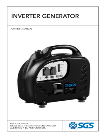 SGS SPI2200 2200W Portable Petrol Inverter Generator Product Manual ...