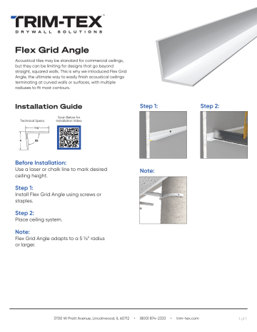 Trim-Tex Flex Grid Angle Installation Guide | Manualzz