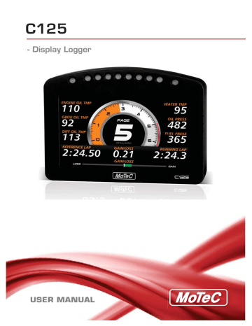 MoTeC C125 User Manual | Manualzz