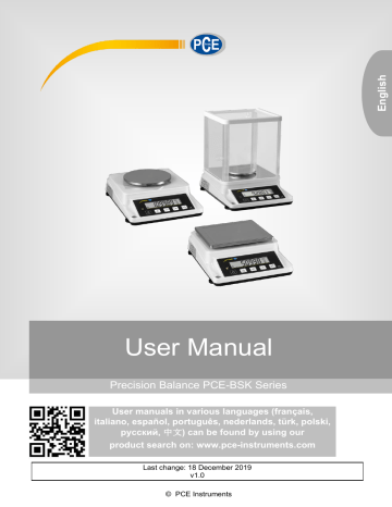 PCE PCE-BSK 5100 Checkweighing Scale User manual | Manualzz