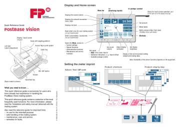 FP PostBase Vision Quick Reference Guide | Manualzz