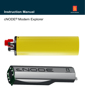 Kongsberg cNODE Modem Explorer Instruction manual | Manualzz
