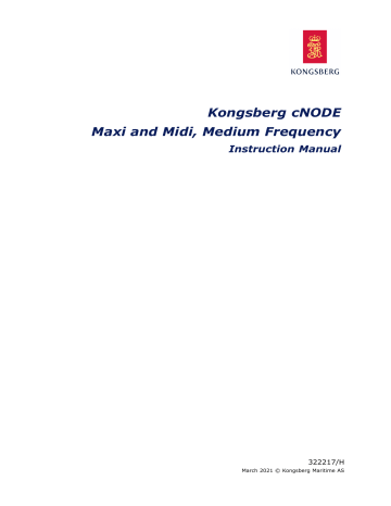 Kongsberg cNODE Maxi Transponder Instruction manual | Manualzz