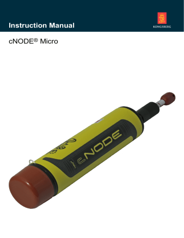 Kongsberg cNODE Micro Transponder Instruction manual | Manualzz
