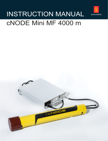 Kongsberg cNODE Mini Transponder Instruction manual | Manualzz