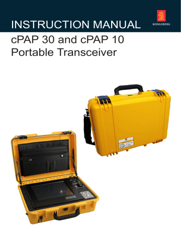 cPAP APOS Menu. Kongsberg cPAP Portable tranceivers | Manualzz