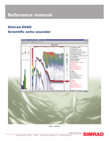 Echo sounder theory. Simrad EY60 Scientific echo sounder utility, EK60 Scientific echo sounder ...