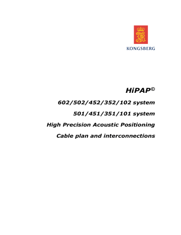 Kongsberg HiPAP 101 High Precision Acoustic Positioning System Owner's ...