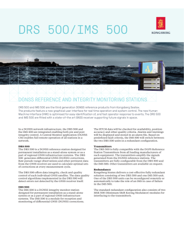 Kongsberg IMS 500 DGPS / DGNSS reference and monitoring stations ...